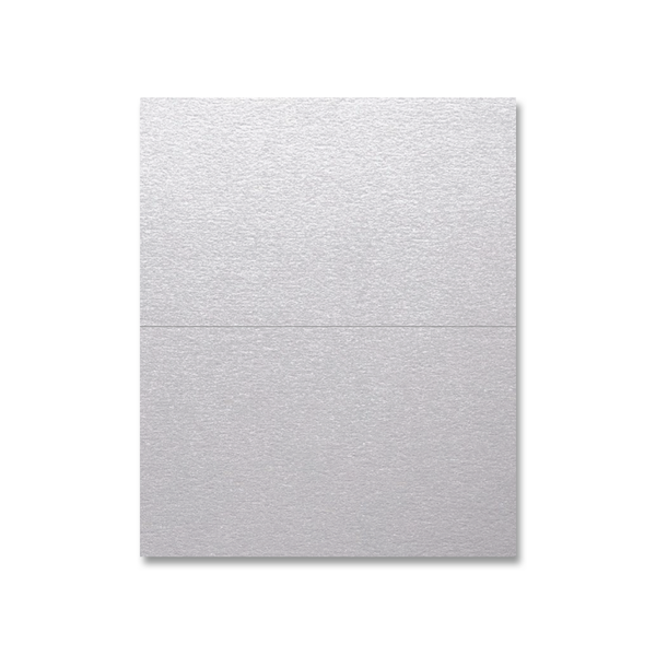Folded Place Cards - Metallic Silver - The Paper Empire